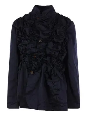 Comme Des Garçons Long Sleeve Jacket - Navy Blue