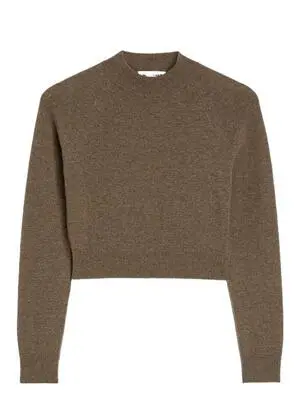 JIL SANDER Jil Sander Cropped Wool And Cashmere Knit Jumper