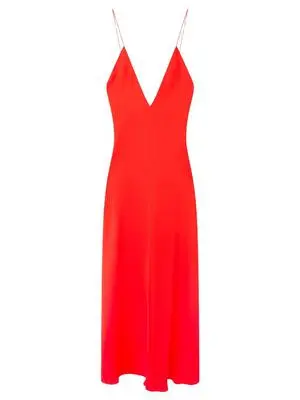 Stella McCartney V-neck Maxi Dress - Red
