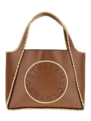 Stella McCartney Logo Embellished Top Handle Bag - Brown