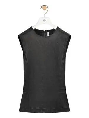 Loewe Stretched Zipped Tank Top - Black
