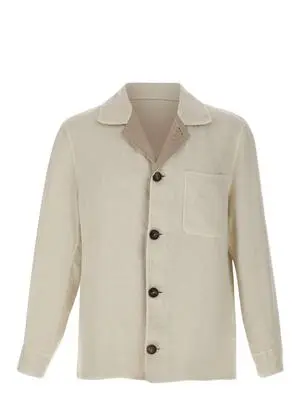 Eleventy Patch-pocket Buttoned Jacket - Nude