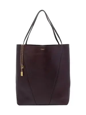 Chloé Chloe Spin Tote Bag With Pendant Black