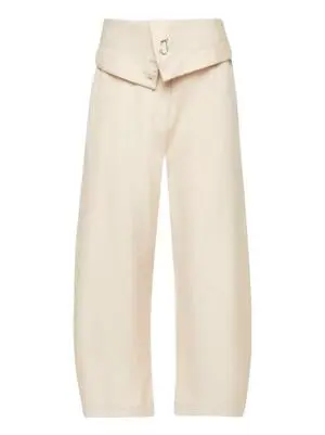 J.W.ANDERSON Jw Anderson Fold-over Trousers - Beige