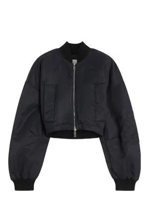 SPORTMAX Sportmax Avenue Cropped Zip-Up Bomber Jacket