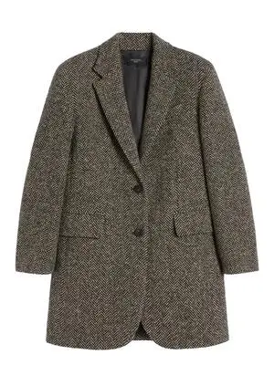 MAX MARA Weekend Max Mara Herringbone Tweed Coat