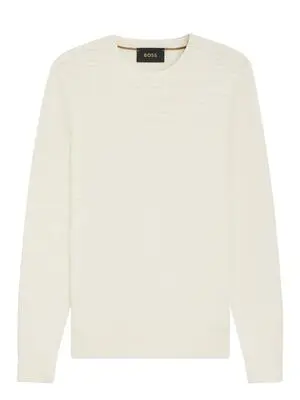 HUGO BOSS Hugo Boss Textured Crew Neck Sweater