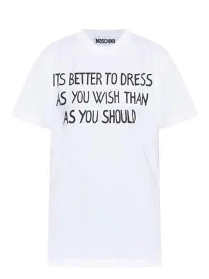 Moschino Slogan-printed Crewneck T-shirt - White