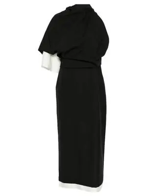 RÓHE One-shoulder Draped Maxi Dress - Black