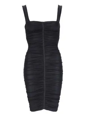 Givenchy Ruched Sleeveless Mini Dress - Black