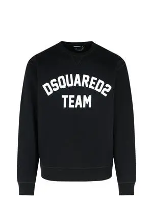 Dsquared2 Logo Printed Crewneck Sweatshirt - Black