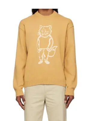Maison Kitsuné Dressed Fox Intarsia Jumper - Nude