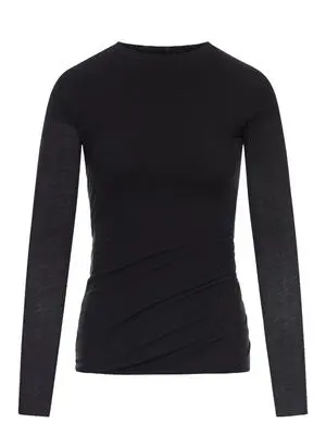 JIL SANDER Crewneck Long-sleeved Top - Black