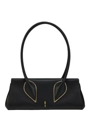 CHRISTIAN LOUBOUTIN Venus Logo Plaque Shoulder Bag - Black