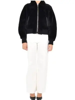 Max Mara Aloha Zip-up Coat - Black