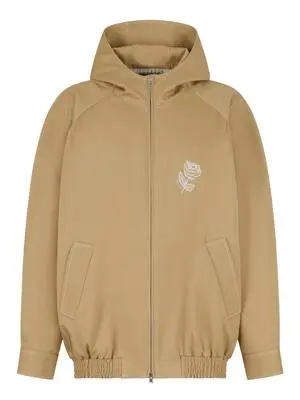 Marni Embroidered Logo Zip-up Bomber Jacket - Brown