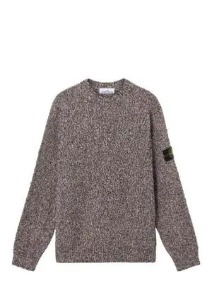 Stone Island Textured Crew Neck Knitted Sweater - Oleander