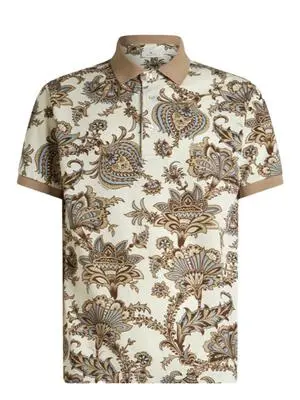 Etro Paisley Printed Polo Shirt - Light Brown