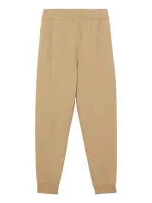 Burberry Logo Patch Cotton Track Pants - Brown