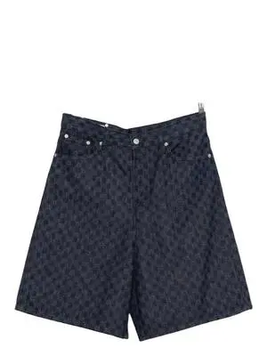 Dries Van Noten Denim Shorts With Belt Loops - Black