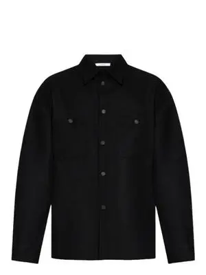 Givenchy Couture Seam Overshirt In Flannel - Black