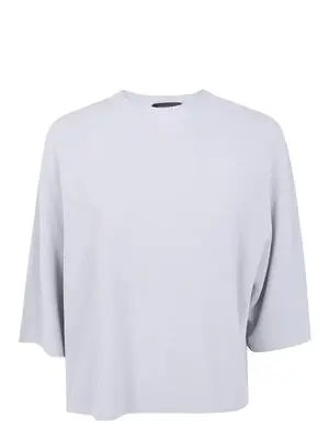 Fabiana Filippi Ribbed Knit Short Sleeve Jumper - Rain