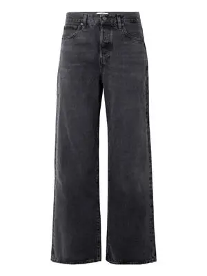 FRAME Loose-fitting Wide-leg Jeans - Black