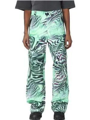 DIESEL® Printed Optical Logo Pants - Green Multi