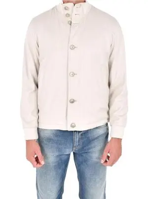 Herno High Neck Buttoned Coat - White
