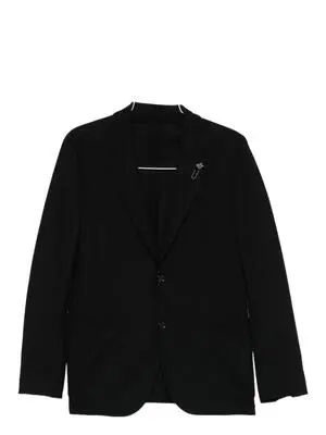 LARDINI Logo-pin Blazer - Black