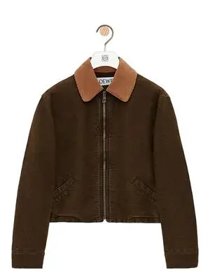 Loewe Logo Patch Regular Fit Jacket - Ebony