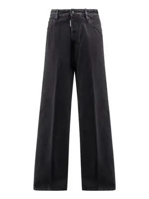 Dsquared2 Logo Patch Loose Fit Jeans - Black