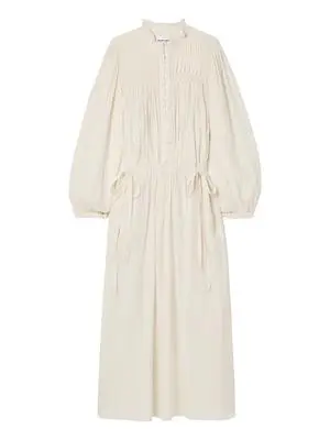 Isabel Marant Étoile Dalida Wrinkled Long-sleeved Dress - White