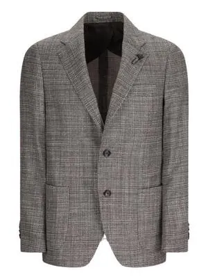 LARDINI Patch-pocket Blazer - Gray