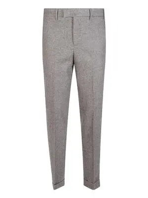 PT TORINO Virgin Wool-blend Tailored Pants - Gray
