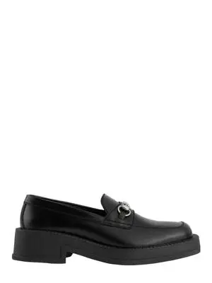 Gucci Leather Interlocking G Loafers - Black