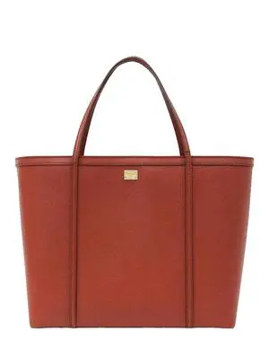 Dolce & Gabbana Logo Detail Tote Bag - Reddish-brown