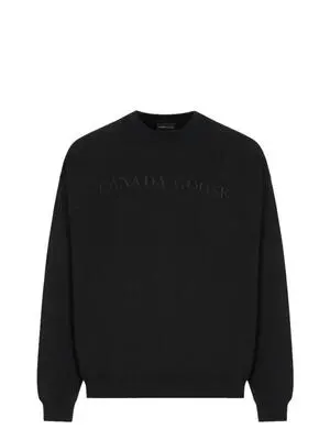 Canada Goose Logo Embroidered Crewneck Sweatshirt - Black
