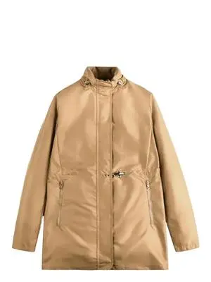 FAY Hook-fastening Waterproof Technical Poplin Jacket - Brown
