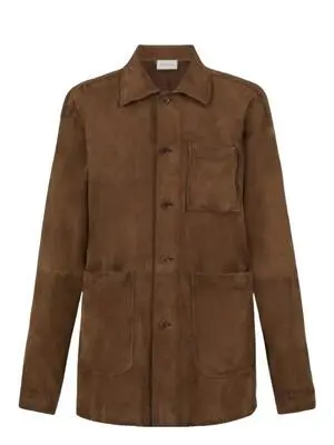 P.a.r.o.s.h Long-sleeve Suede Jacket - Brown