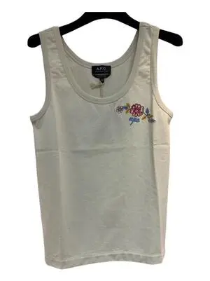A.p.c. U-neck Sleeveless Vest With Graphic Print - Gray