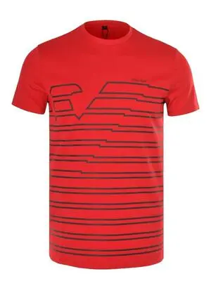 Emporio Armani Logo Pattern T-shirt - Red