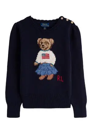 Polo Ralph Lauren Polo Ralph Lauren Embroidered Bear Pullover Blue