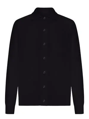 ROBERTO COLLINA Military Stitch Pocket Shirt - Black