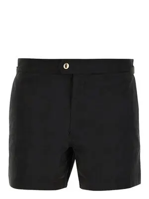 TOM FORD Mid-rise Buckled Swim Shorts - Black