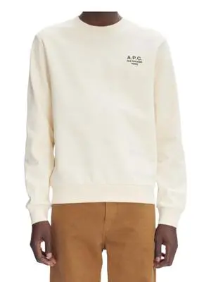 A.p.c. Logo Embroidered Crewneck Sweatshirt - White