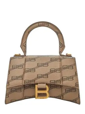 Balenciaga Hourglass Monogram Xs Shoulder Bag - Brown