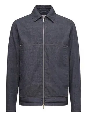 Moncler Zip-up Denim Jacket - Tannin Blue