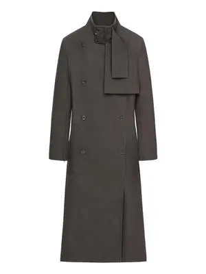 COURREGES Buckle Cotton Trench Coat - Anthracite