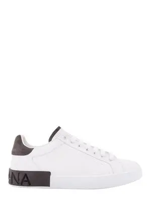 Dolce & Gabbana Logo Debossed Low Top Sneakers - White